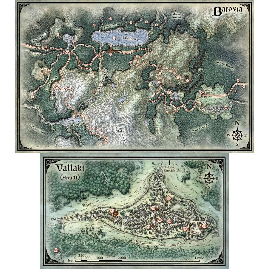 Dungeons & Dragons Curse of Strahd Map 2 Pack (5E) (Rolled Maps ...
