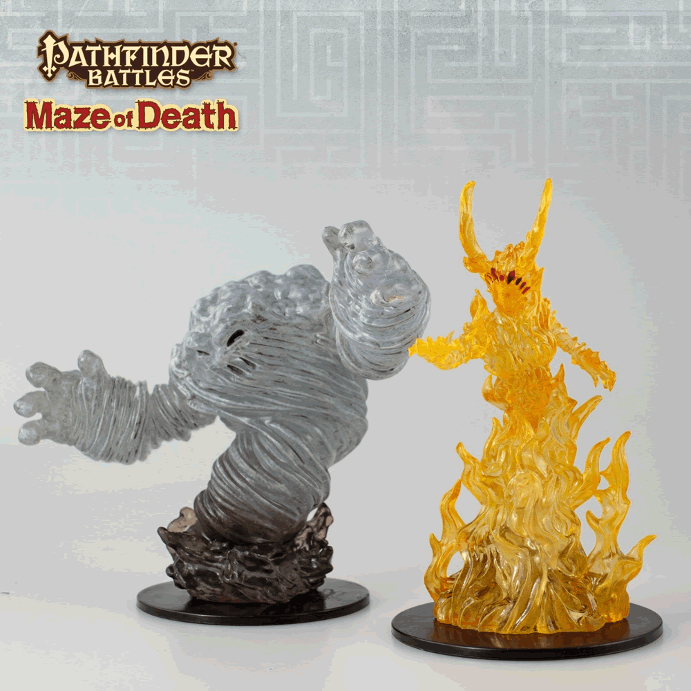 Pathfinder Iconic Creatures Elemental Lords Air and Fire from Maze of ...
